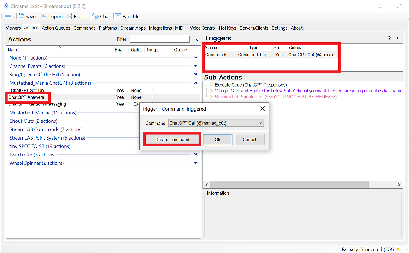 ChatGPT Bot Integration - Approved - Streamer.bot Extensions